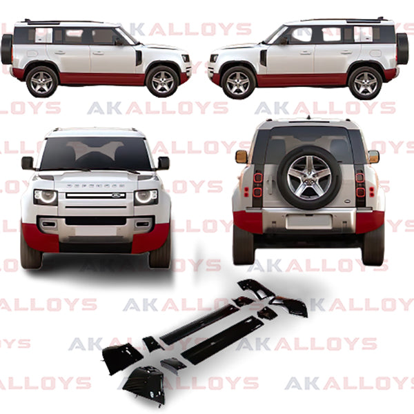 LAND ROVER FULL EXTERIOR MOULDING SET IN GLOSS BLACK – AKALLOYS