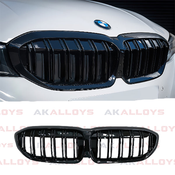 BMW Front Grill Gloss Black Double Slat – AKALLOYS